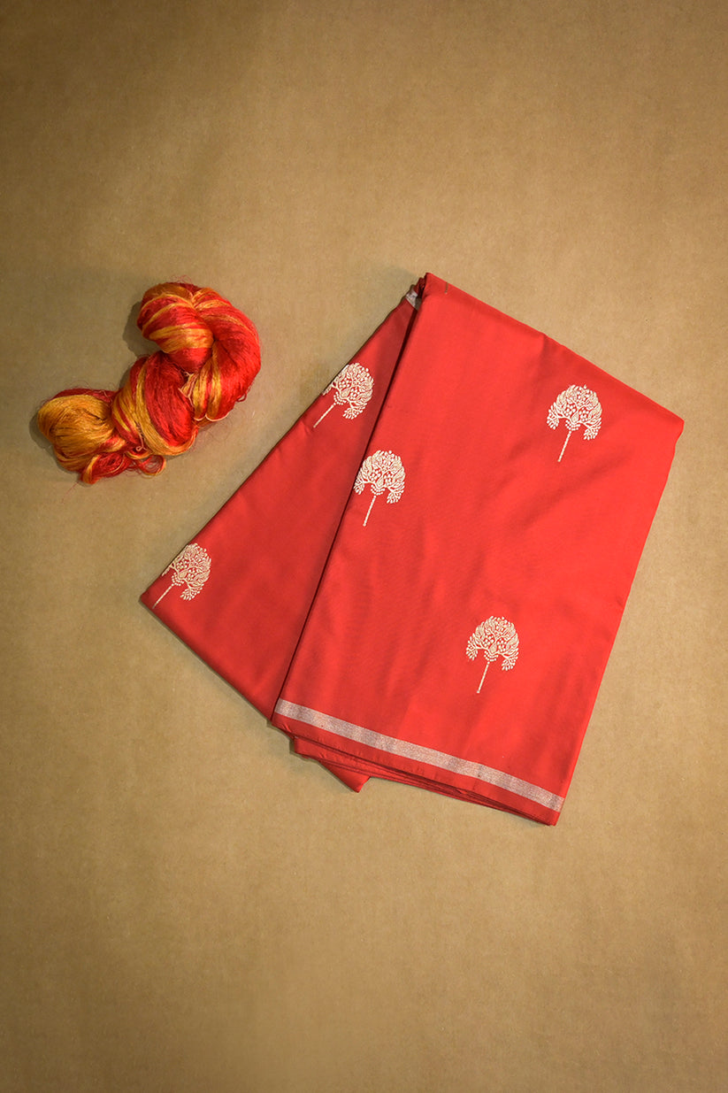 Banarasi And Satin Mashroo Silk With Woven Banyan Tree Jari Motifs